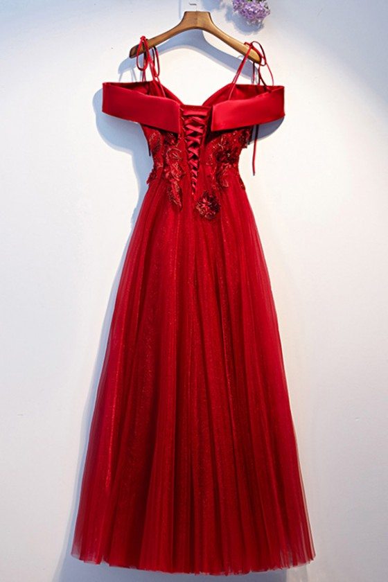 Lace Top Long Aline Prom Dress With Straps - $120.9816 #MYS68085 ...