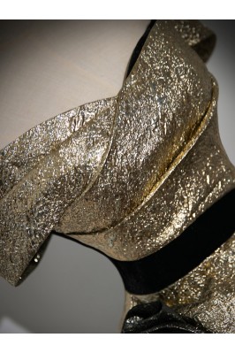 Shiny Texture Long Gold Ballroom Prom Dress Off Shoulder - $169.992 # ...