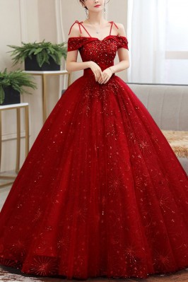Ballgown Pink Tulle Moon And Stars Long Prom Dress - $115.9925 #PWS7135 ...