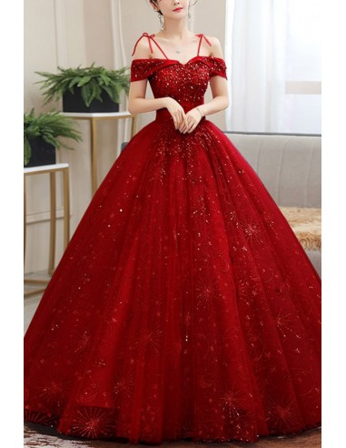 Ballgown Pink Tulle Moon And Stars Long Prom Dress - $115.9925 #PWS7135 ...