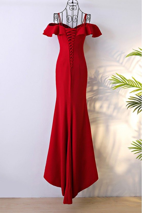 Classy Long Red Mermaid Formal Dress With Train - $119.9808 #MYX18099 ...
