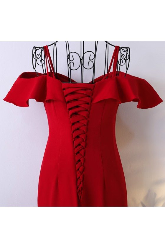 Classy Long Red Mermaid Formal Dress With Train - $119.9808 #MYX18099 ...